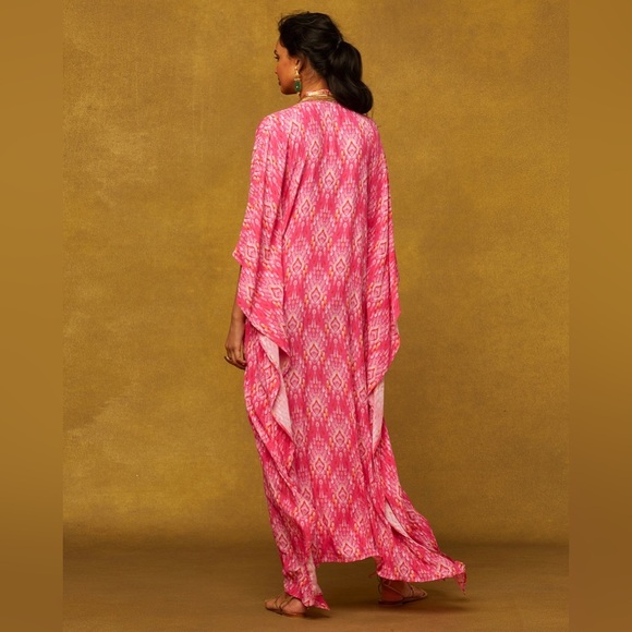 Nicoblu | Dresses | Nicoblu Pink Dolman Sleeve Resort Dress With Plunge ...